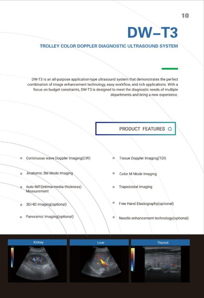 DW-T3 TROLLEY COLOR DOPPLER DIAGNOSTIC ULTRASOUND SYSTEM – Hatip Medikal